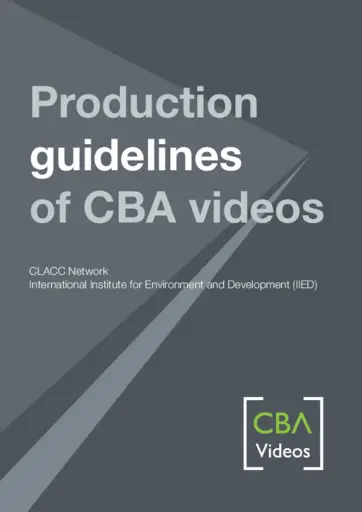 Production guidelines for CBA videos | IIED Publications Library