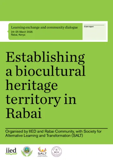 Establishing a biocultural heritage territory in Rabai | IIED ...